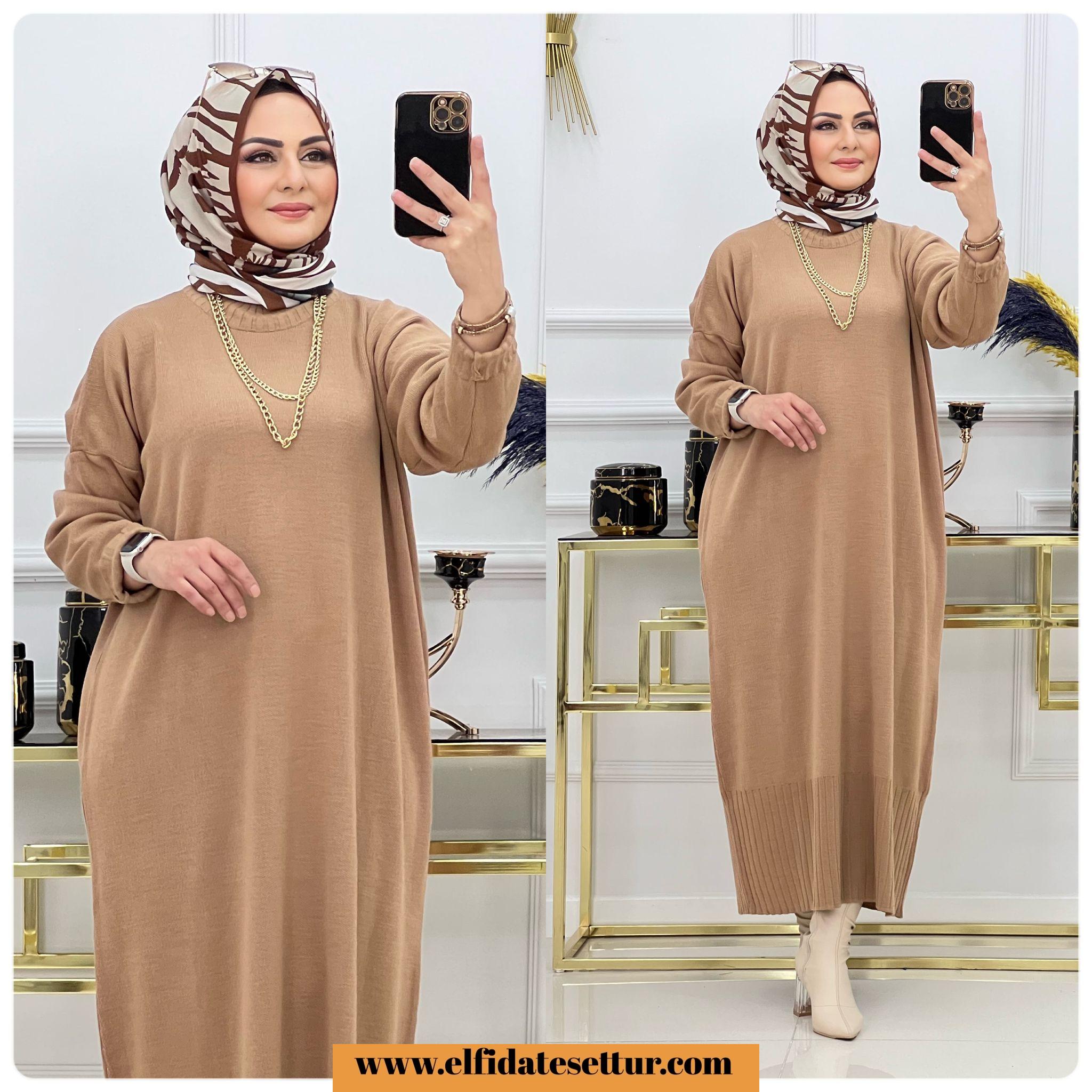 Triko elbise - Elfida Tesettür Elbise Modelleri Kadın Giyim Yeni Moda ...